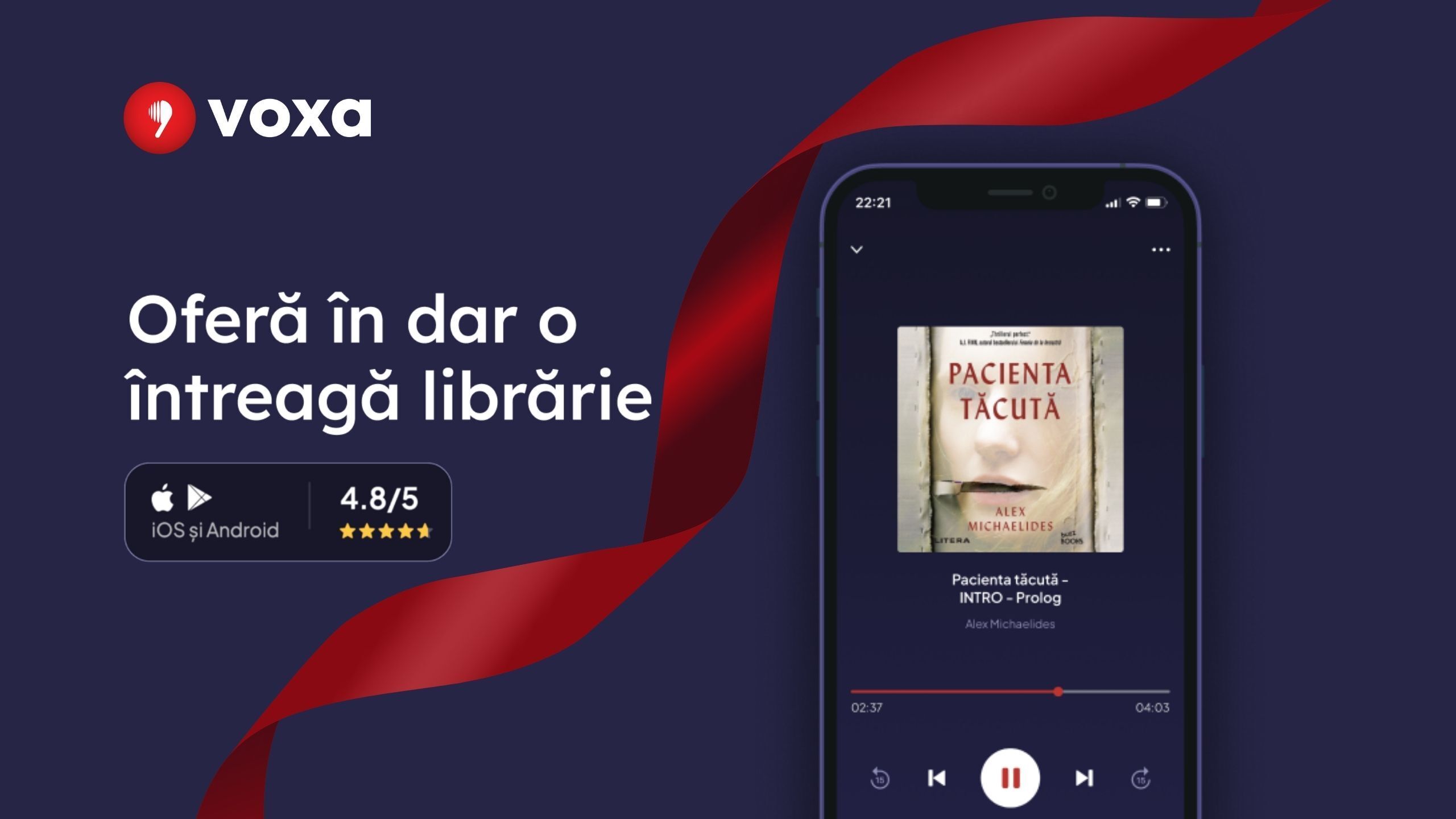 Voxa - Audiobooks, Ebooks și Podcasturi în limba română